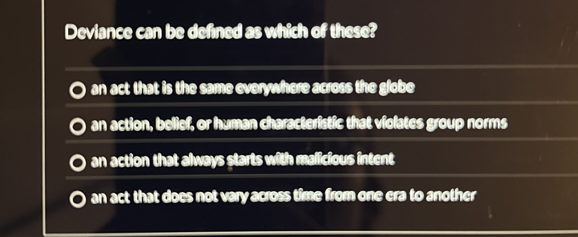 Solved Deviance can be defined as which of these?an act that | Chegg.com