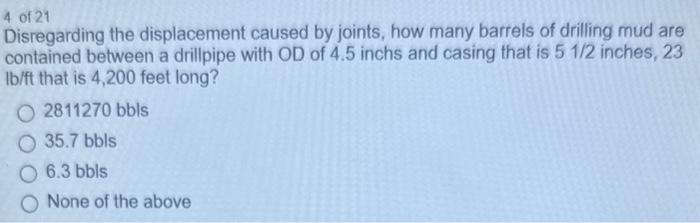 Solved 4 of 21 Disregarding the displacement caused by | Chegg.com