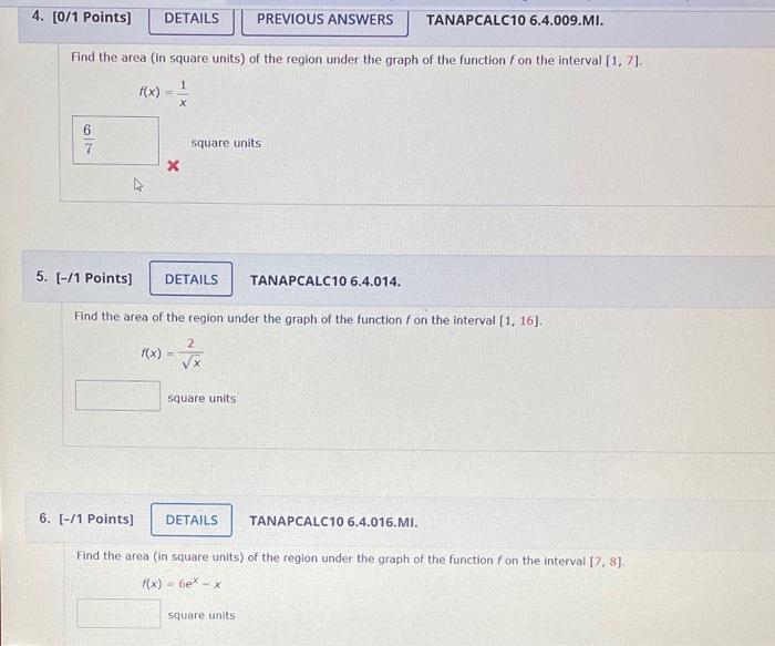 Solved Find the area (in square units) of the region under | Chegg.com