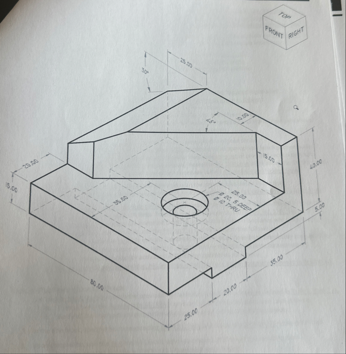 Solved How to draw isometric in AutoCad Draw Front, right, | Chegg.com
