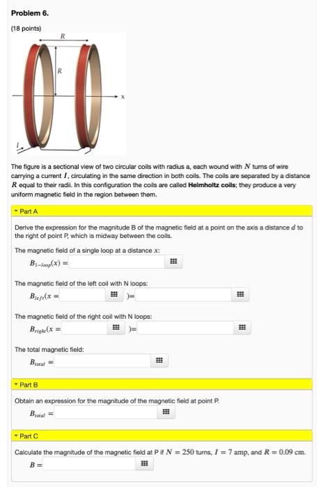 Solved Problem 6. (18 points) R 00 The figure is a sectional | Chegg.com