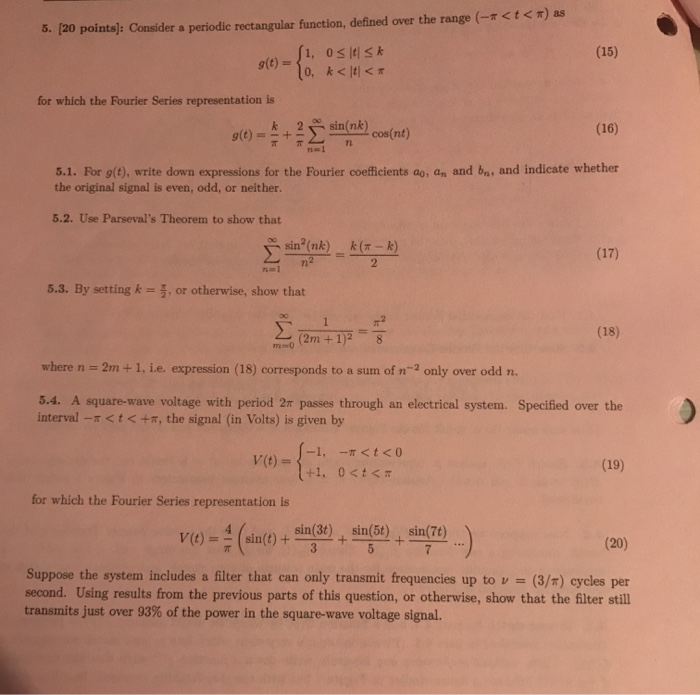 Solved 5. [20 points): Consider a periodic rectangular | Chegg.com