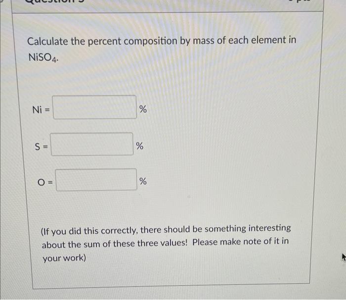 Solved Calculate the percent composition by mass of each | Chegg.com