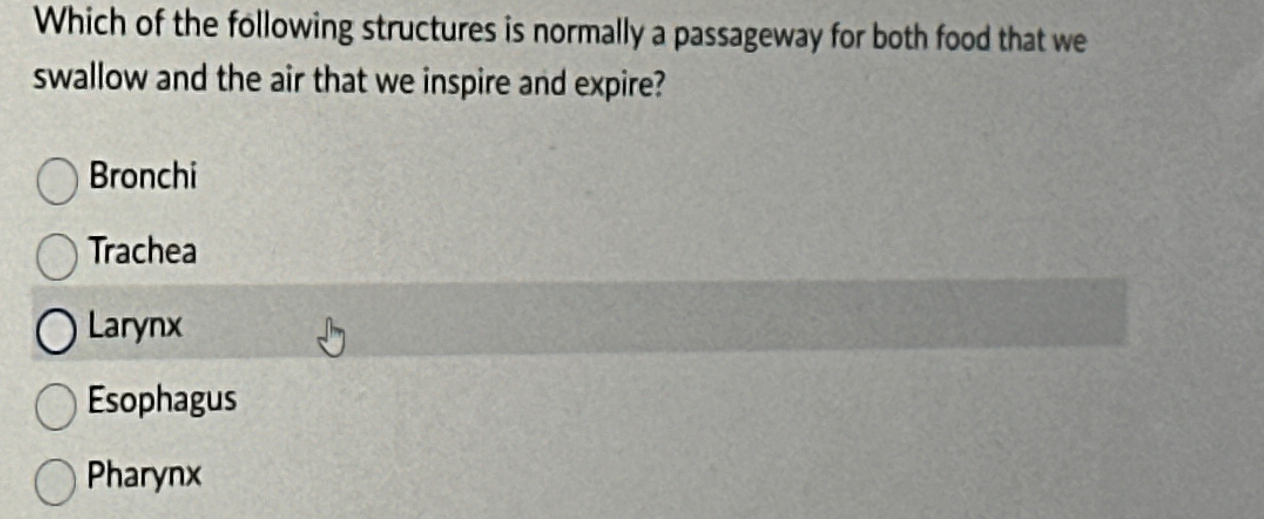 Solved Which of the following structures is normally a | Chegg.com
