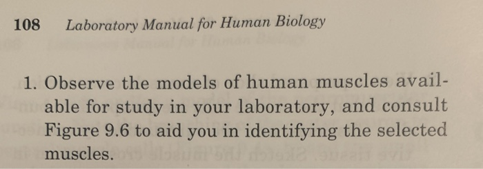 108 Laboratory Manual for Human Biology 1. Observe | Chegg.com