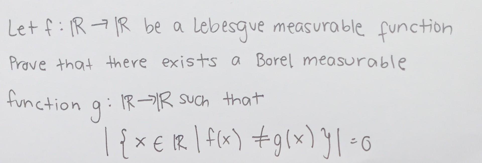 Solved Let F R→r Be A Lebesgue Measurable Function Prove