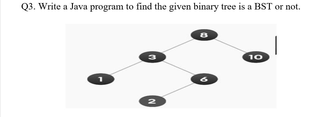 Solved Q3 Write A Java Program To Find The Given Binary