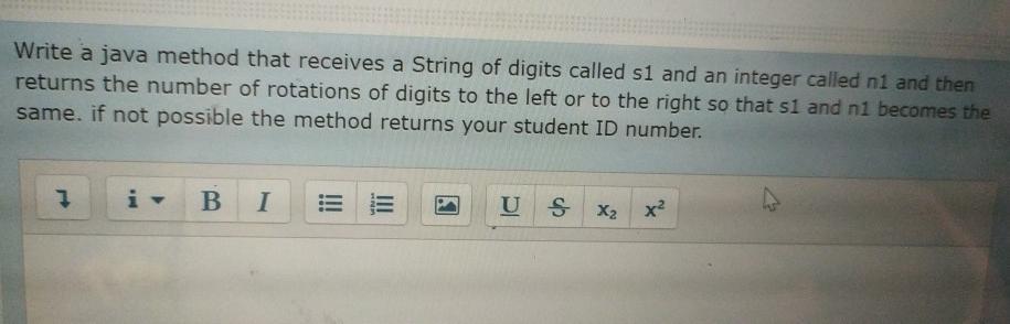 Solved Write a java method that receives a String of digits | Chegg.com
