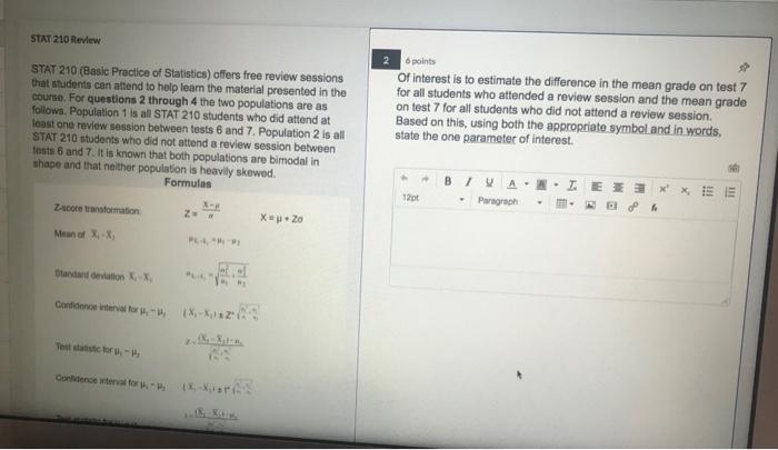 Solved Stat 210 Review Stat 210 Basic Practice Of