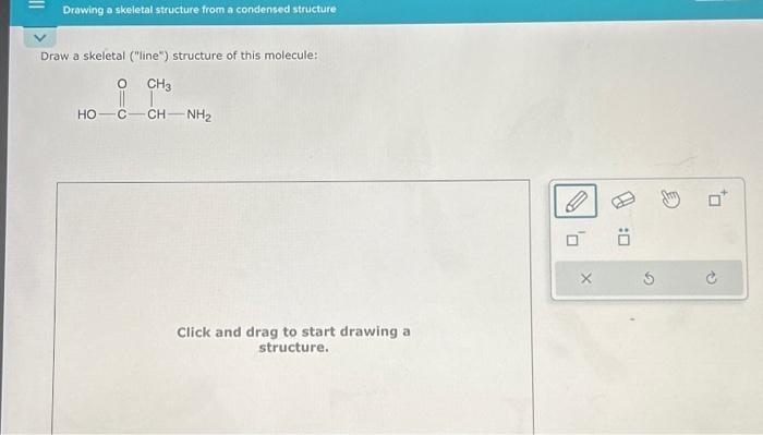 Solved Drawing a skeletal structure from a condensed | Chegg.com