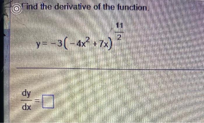 Solved 0) ind the derivative of the function. | Chegg.com