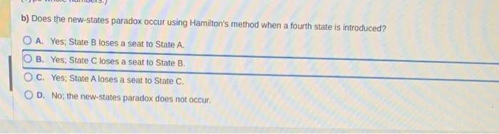 Solved A country with three states has 60 seats in the | Chegg.com