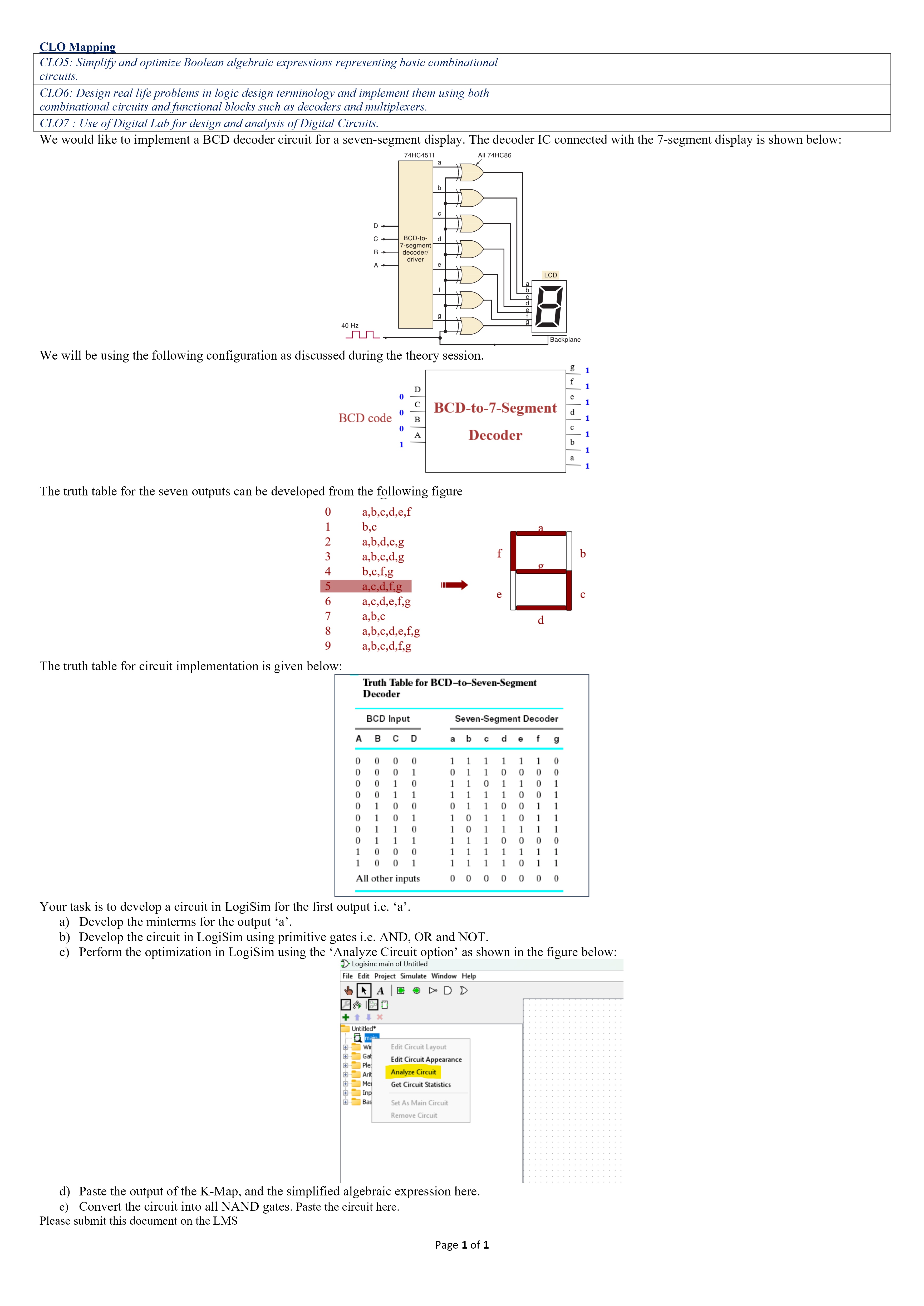 Solved CLO6: Design real life problems in logic design | Chegg.com