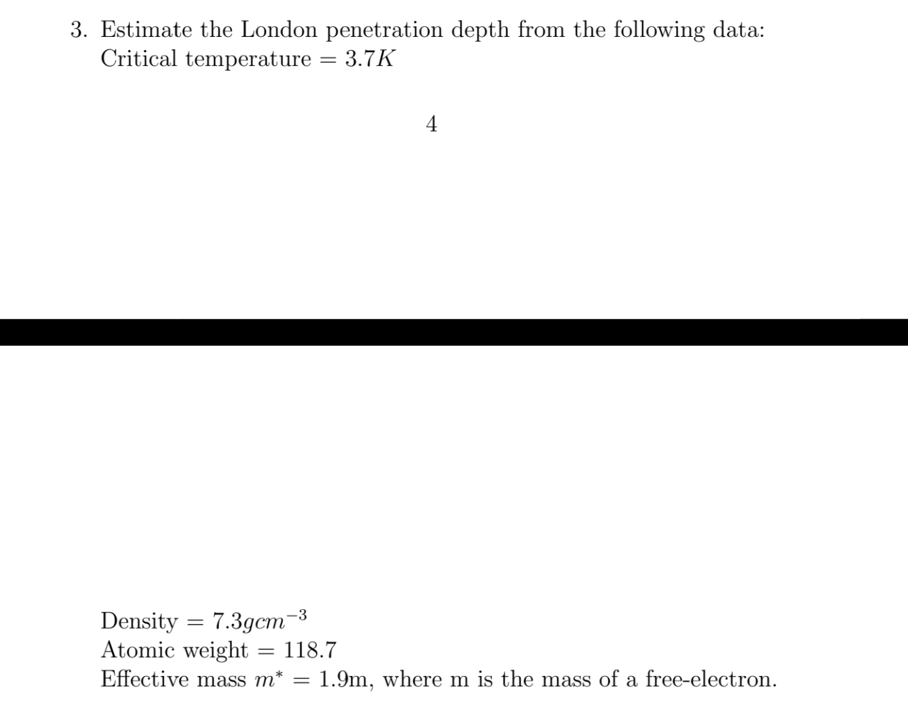 Solved Estimate the London penetration depth from the | Chegg.com