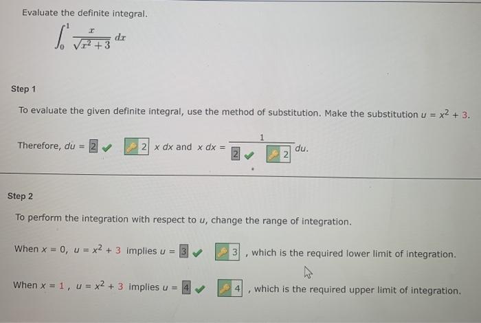 Solved Evaluate the definite integral. dr Step 1 To evaluate | Chegg.com