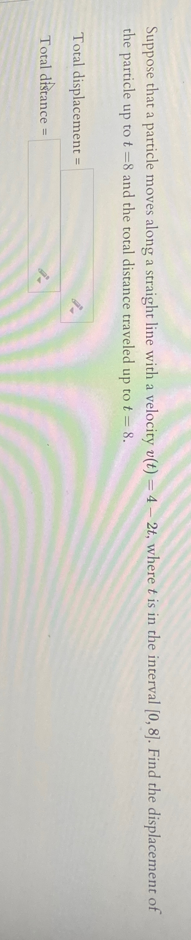 Solved Suppose That A Particle Moves Along A Straight Line