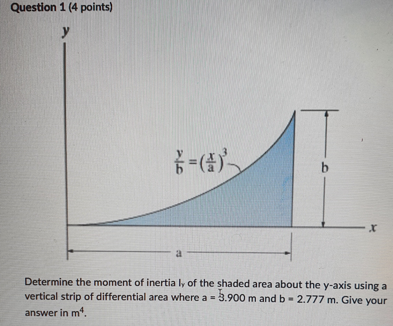 Solved Question 1 (4 ﻿points)Determine the moment of inertia | Chegg.com