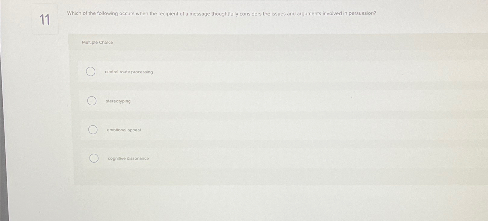 Solved 11Which of the following occurs when the recipient of | Chegg.com