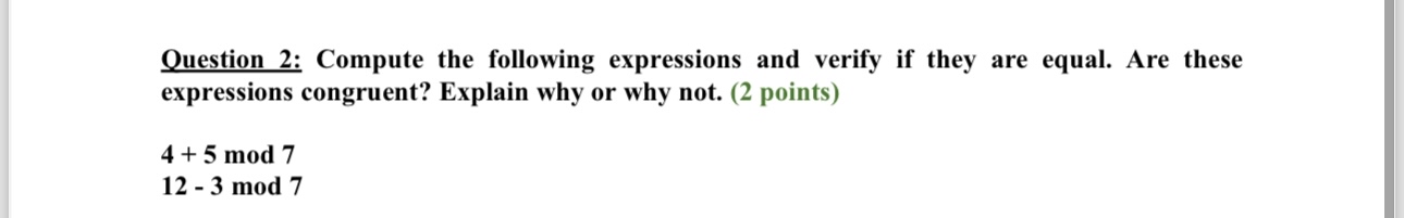 Solved Question 2: Compute the following expressions and | Chegg.com