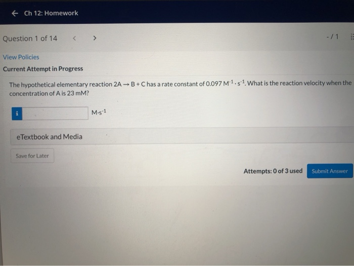 Solved Ch 12: Homework Question 1 of 14 -11 View Policies | Chegg.com