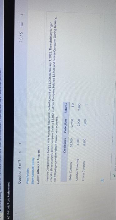 Solved Ac114 Unit 7 Lab Assignment Question 6 Of 7 2 5 5