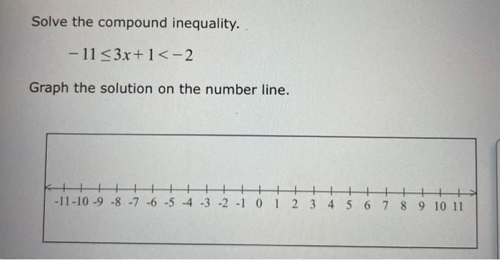 Solved Solve the compound inequality. - 11