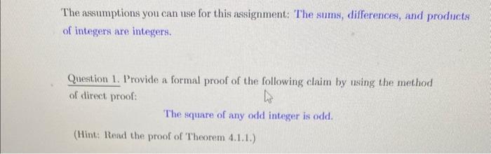 Solved The assumptions you can use for this assignment: 'The | Chegg.com