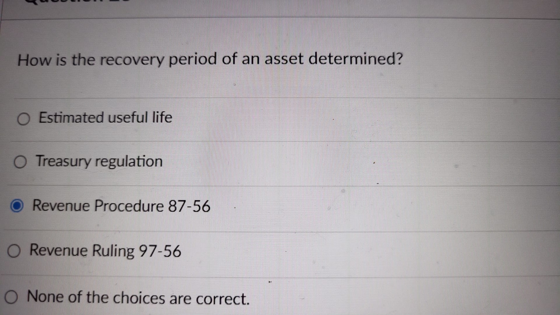 Solved How is the recovery period of an asset | Chegg.com