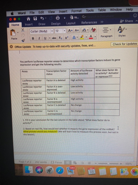 Solved Word File Edit View Insert Format Tools Table Window | Chegg.com