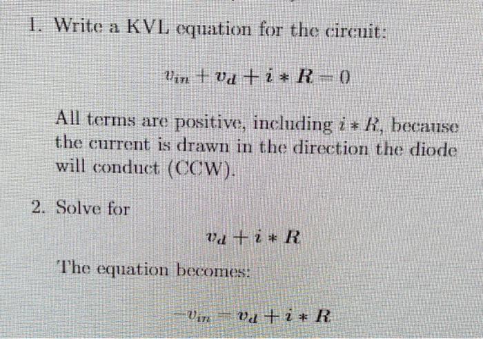 Solved can some write and solve a KVL equation for this | Chegg.com