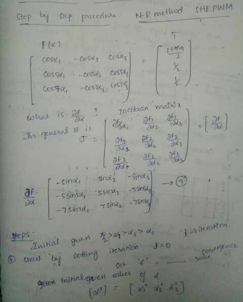 SHEPWM Step by step procedure. N-R method T T Itma 2 | Chegg.com