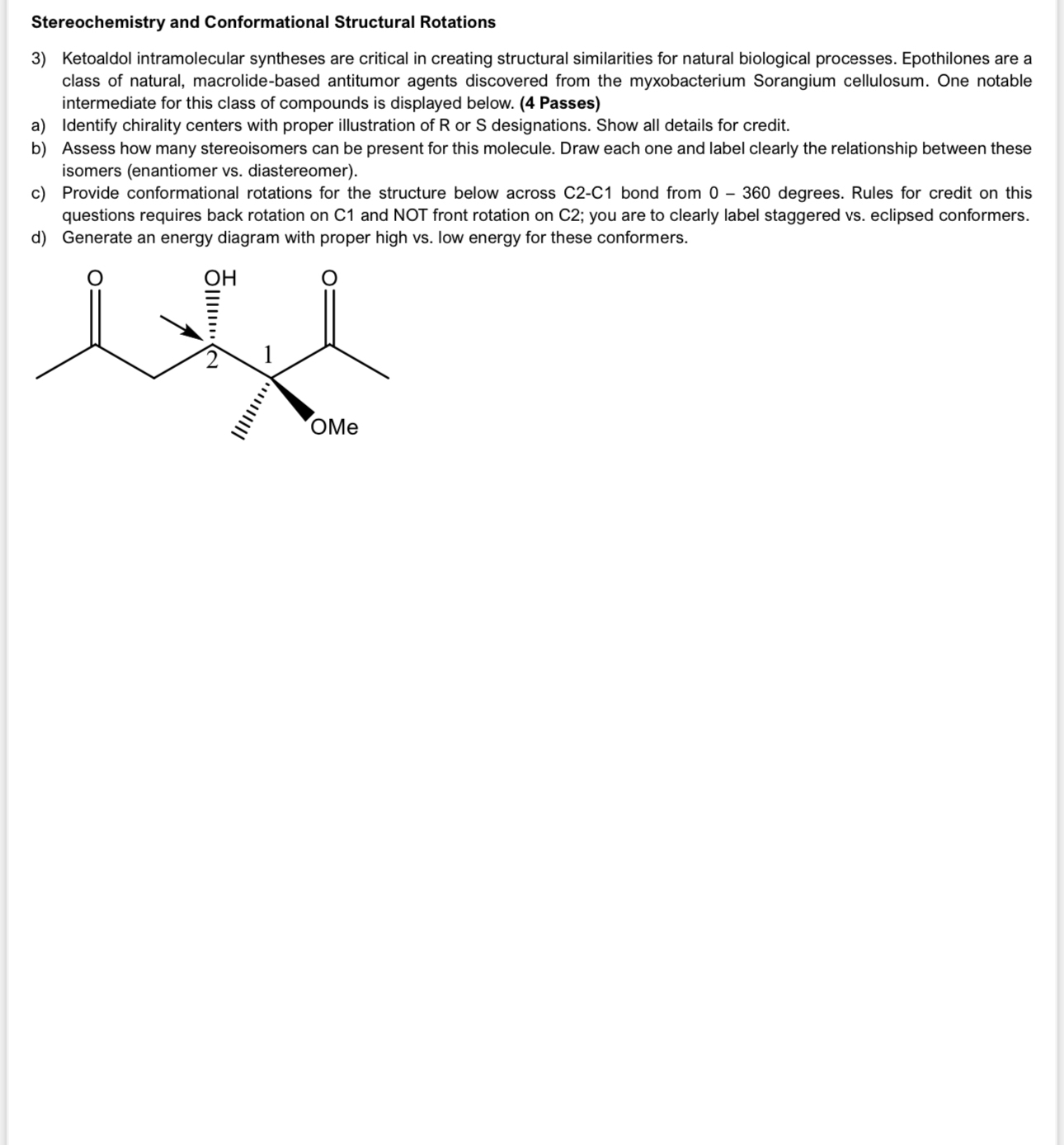 Solved Stereochemistry and Conformational Structural | Chegg.com