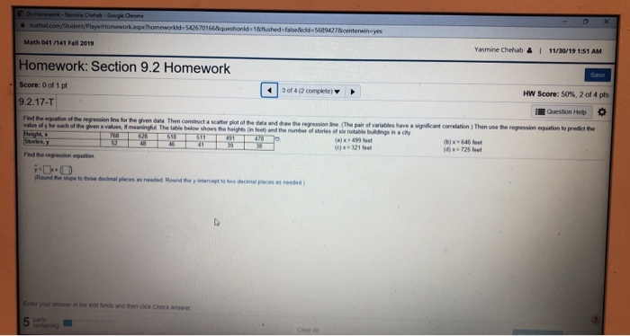 Solved mathal.com/Student PlayerHomework | Chegg.com