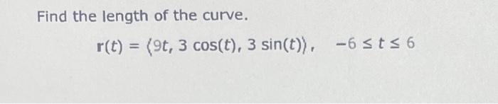 Solved Find the length of the curve. | Chegg.com
