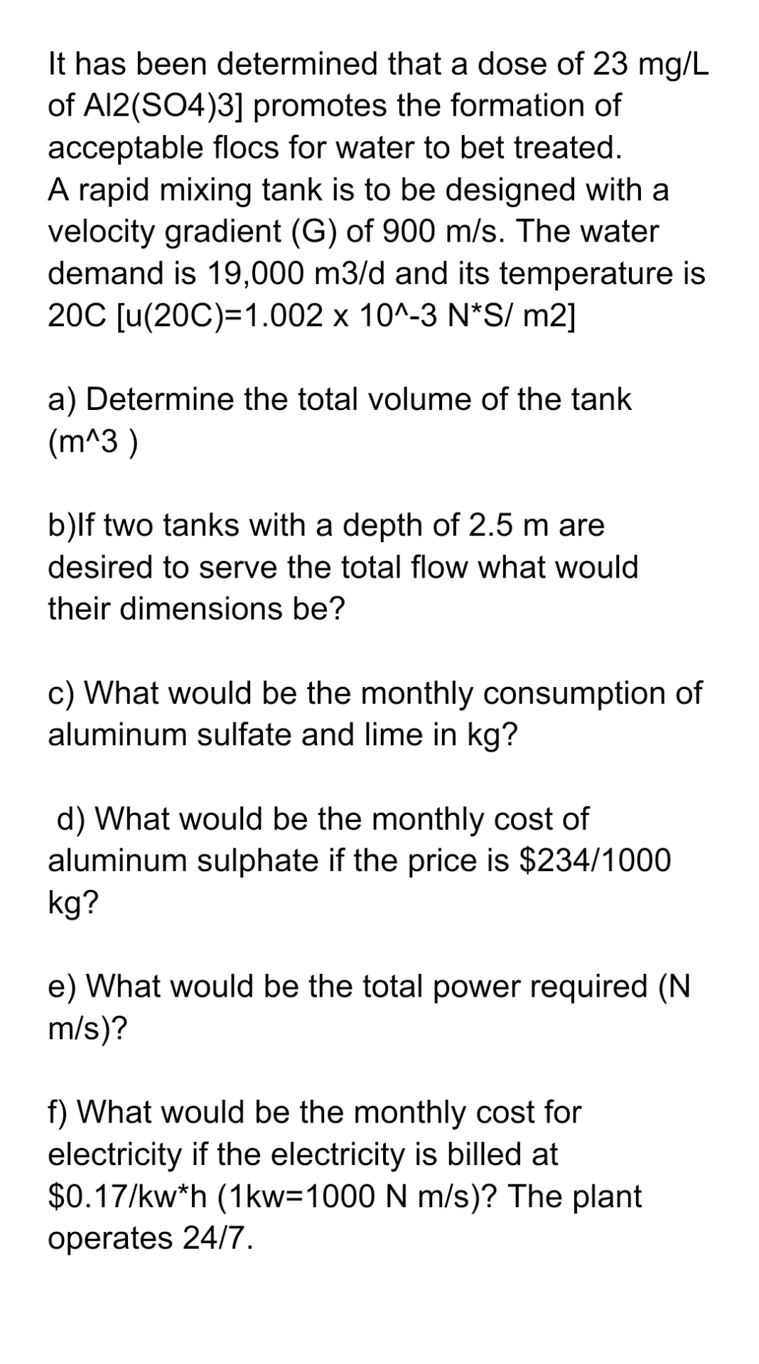 Solved Civil Engineering. Environmental Engineering. it has | Chegg.com