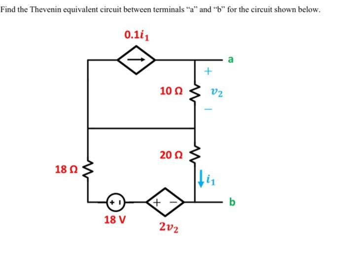 Solved Find the Thevenin equivalent circuit between | Chegg.com