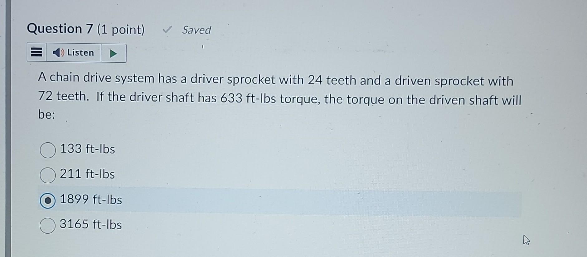 Solved A chain drive system has a driver sprocket with 24 | Chegg.com