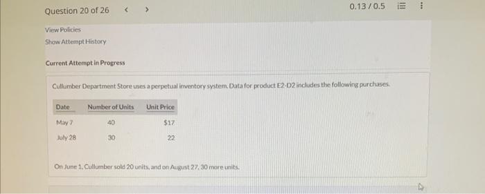 Solved View Policies. Show Attempt History Current Attempt | Chegg.com