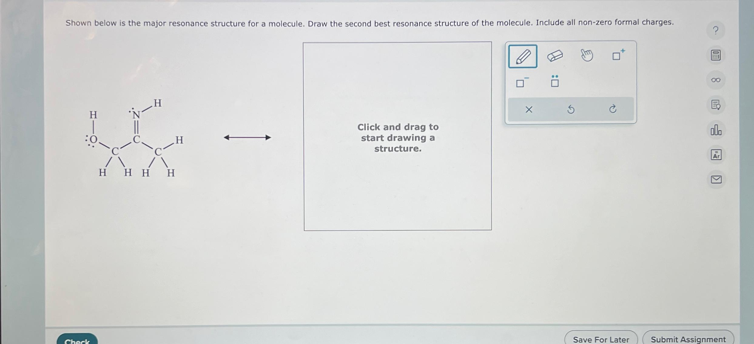 Solved Shown below is the major resonance structure for a | Chegg.com