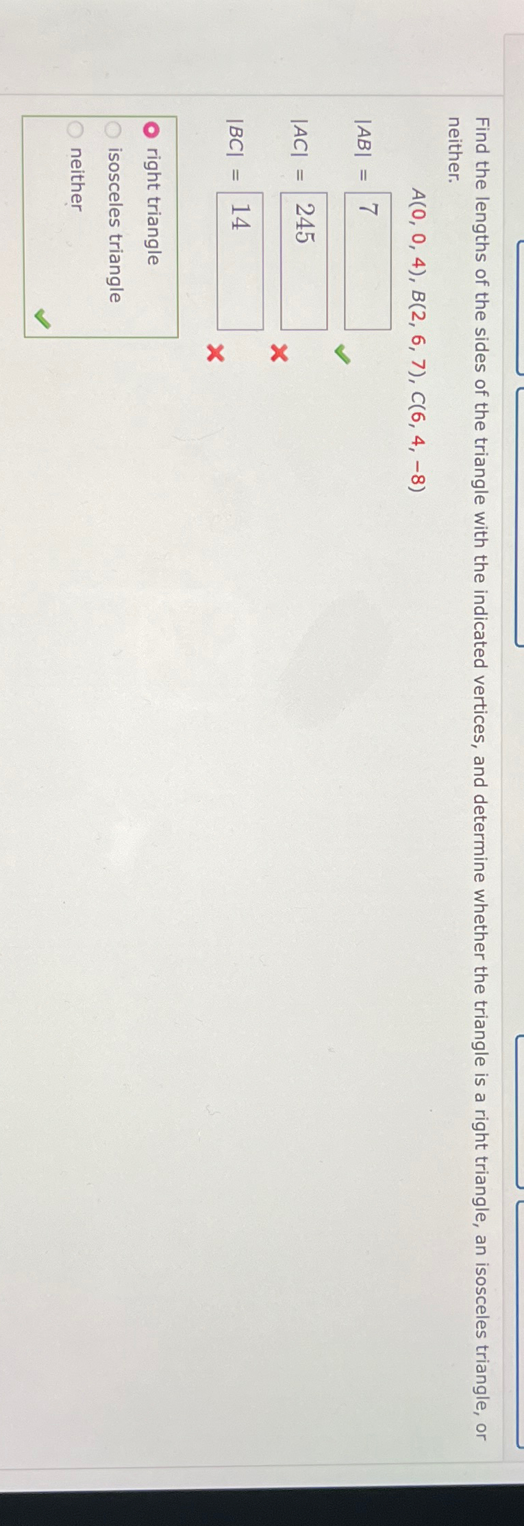 Solved Find the lengths of the sides of the triangle with | Chegg.com