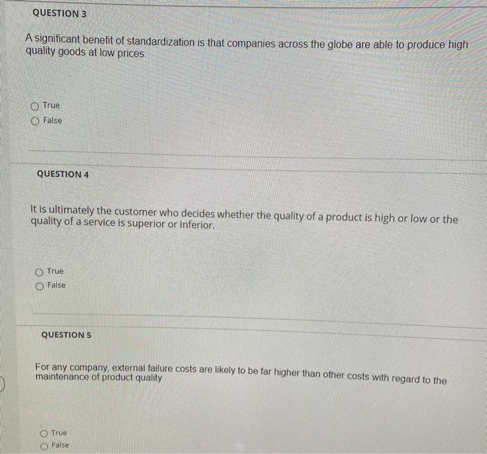 Solved QUESTION 3 A significant benefit of standardization | Chegg.com