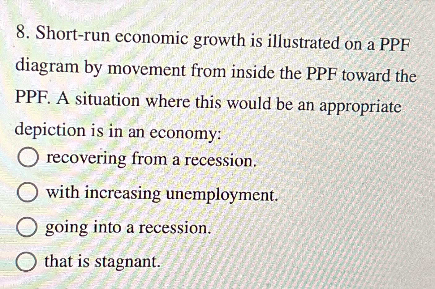 Solved Short-run economic growth is illustrated on a PPF | Chegg.com