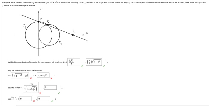 Solved The figure below shows feed circle with equation (x - | Chegg.com