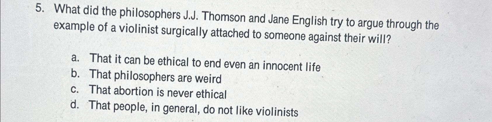Solved What did the philosophers J.J. ﻿Thomson and Jane | Chegg.com