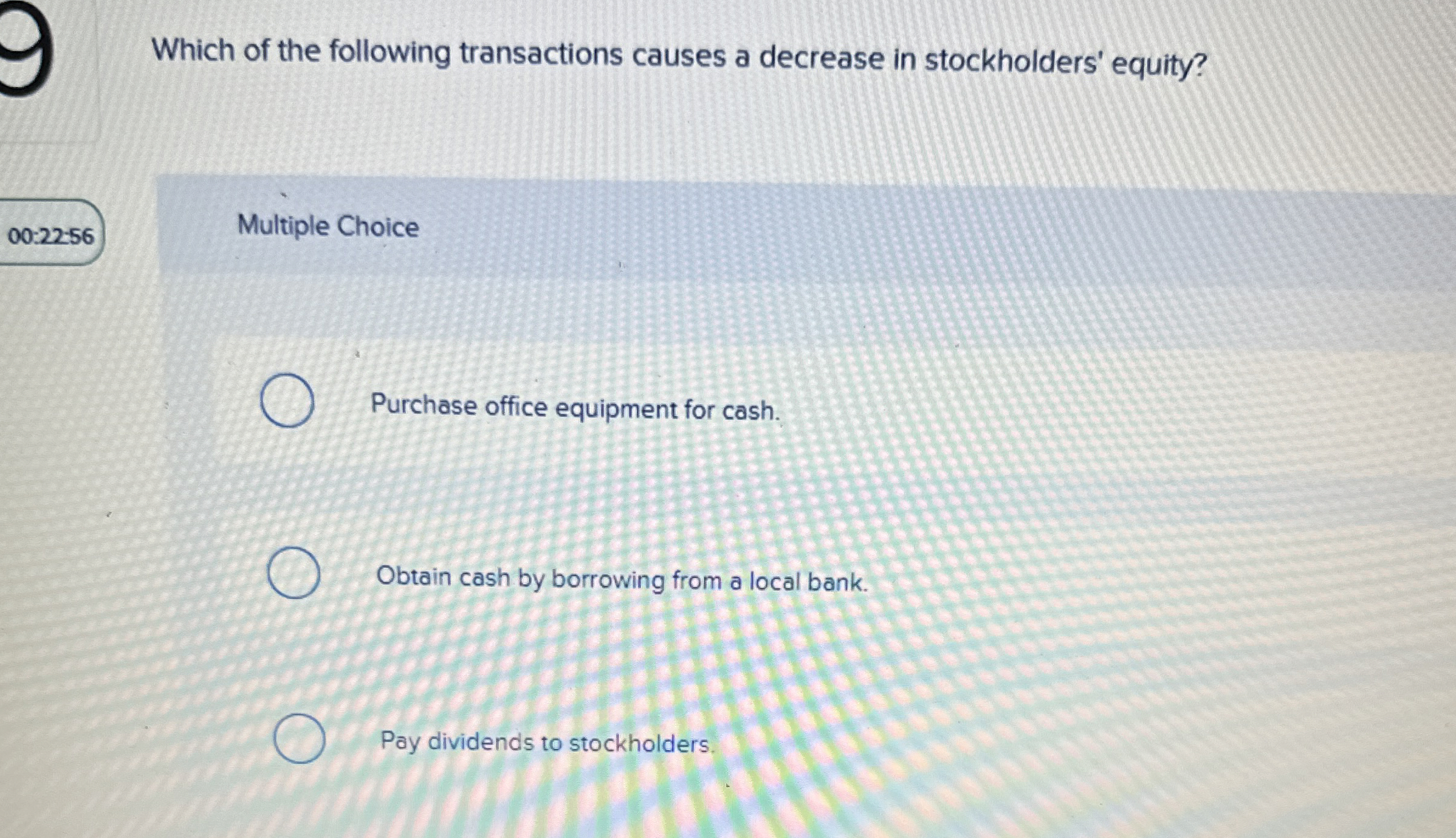 Solved Which of the following transactions causes a decrease | Chegg.com