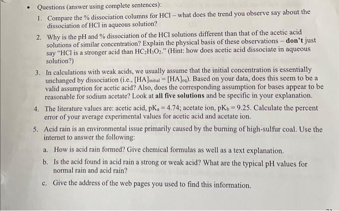 Solved Questions (answer using complete sentences): 1. | Chegg.com