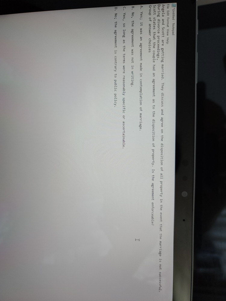 Solved Untitled Notepad File Edit Format View Help Angela