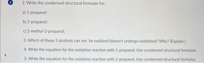Solved 2. Write the condensed structural formulas for: a) | Chegg.com