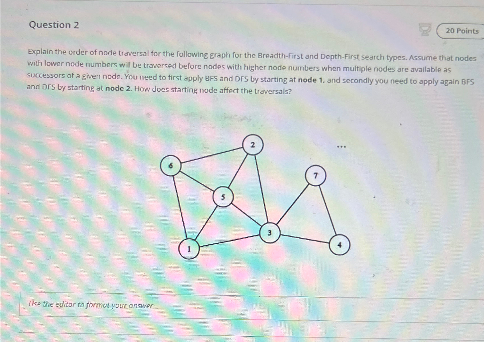 Solved Question 2Explain the order of node traversal for the | Chegg.com