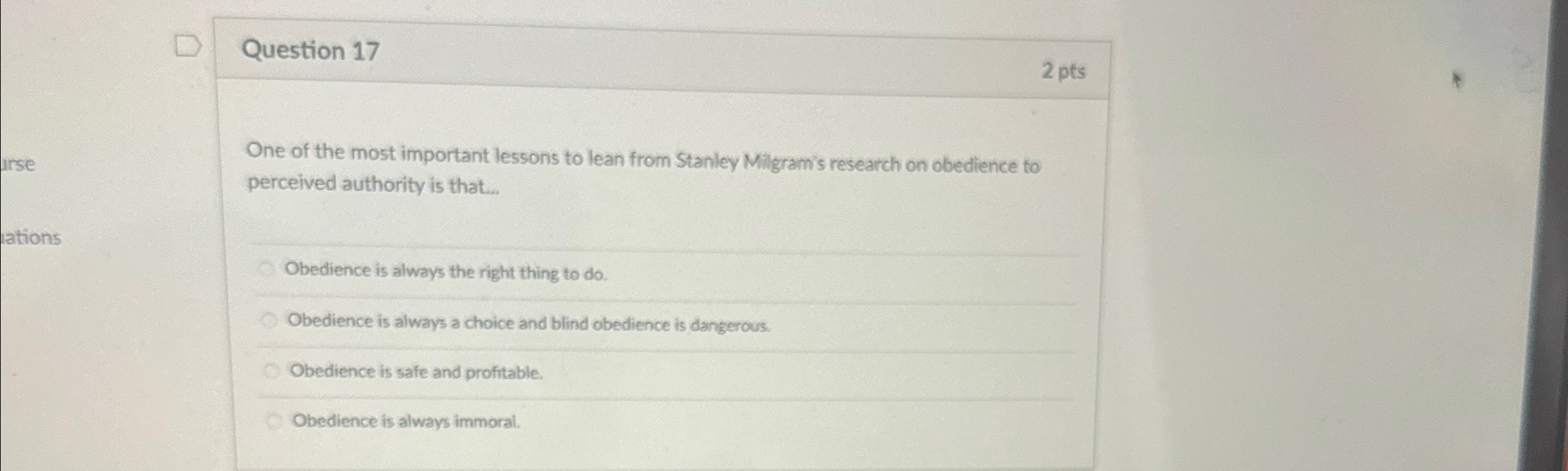 Solved Question 172 ﻿ptsOne of the most important lessons to | Chegg.com